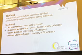 Teresa Needham, Lab Manager, awarded Papin Prize Award for Teaching ...