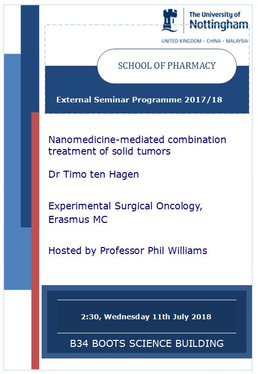 External Seminar - Dr Timo ten Hagen - The University of Nottingham
